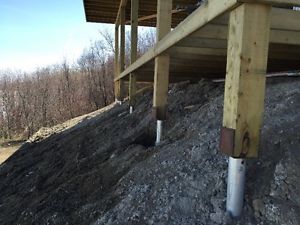 New deck on helical screw piles - Your Deck Co